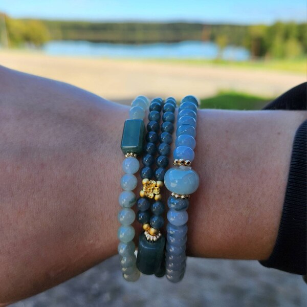 Dainty Grade A Burmese Icy Jadeite Jade Beaded Bracelet, Grade A Burma ...