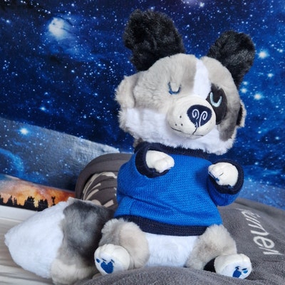 Blue Merle Border Collie Plush Snuggle Paws Plush for Anxiety, PTSD ...