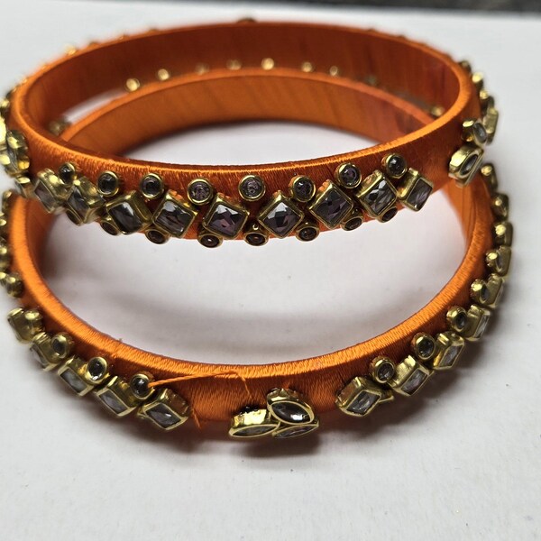 Silk Thread Bangles/women Bangles/ Bangles/kids Bangles/maggam Work ...