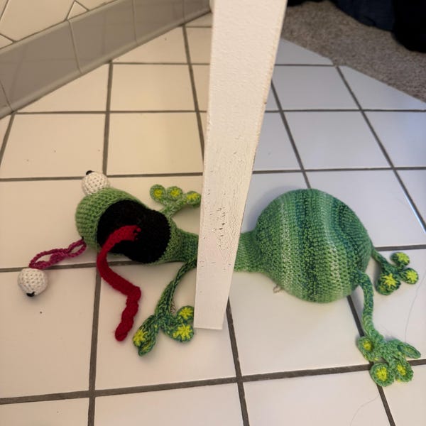 The Original Squashed Frog Door Stopper Amigurumi Instant Download PDF ...
