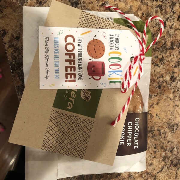 Teacher Cookie Coffee Gift Tag, If You Give A Teacher A Cookie ...