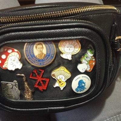 Mini Enamel Pin Display Banner Pennant With Canvas and Vegan - Etsy