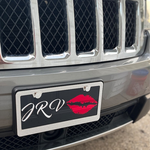 Custom (any Name) Laser Cut License Plate! Kissing Lips. - Etsy