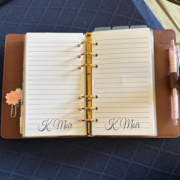 Personalized Agenda Planner Insert Dashboard or Cover Set for Your ...