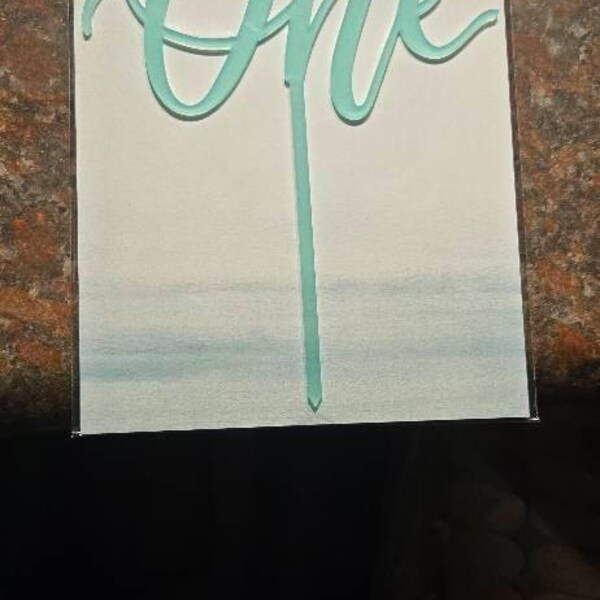 Calligraphy One First Birthday Cake Topper / Toddler Birthday Cake ...