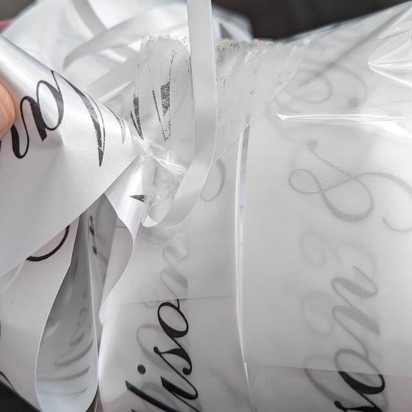 Personalised Wedding Car Ribbon and Bonnet Bow Kit | Printed Car Ribbon ...