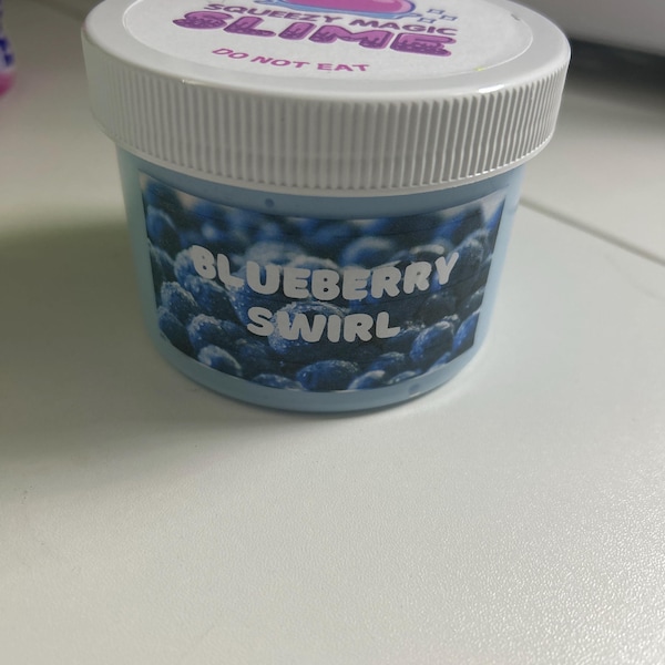 Blueberry Swirl Slime—homemade Glossy Butter Texture | 8oz, 4oz & 2oz ...