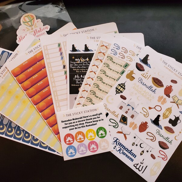 Salaam Sticker Set Hajj, Eid, Islamic Stickers Quran, Hijab, Kaabah ...