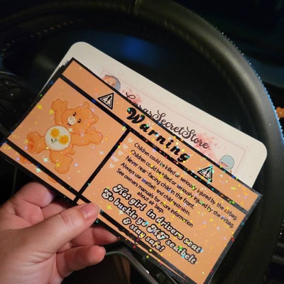 Carebears Cute Car Warning Sticker Super Kawaii,car Accessory,car Visor ...