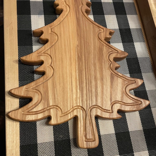 Christmas Tree Cutting Board/ Christmas Tree Charcuterie Board/ Ash ...
