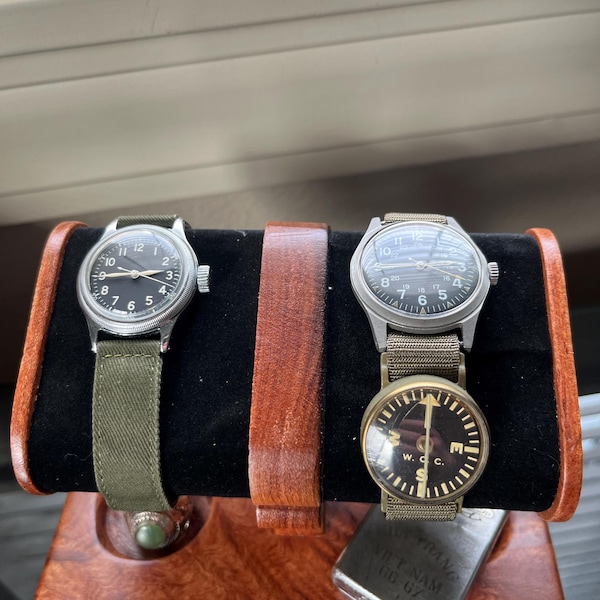 Bimoha 4 Slot Wooden Watch Box - Personalized Storage Box With 4 Slots ...