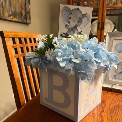 Mint Green Baby Shower Centerpiece , ABC Centerpiece Baby Block, Table ...