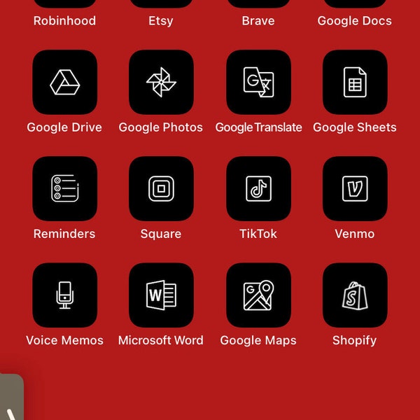 ULTIMATE Black Ios 14 Icon Pack Quick Installation, 140 Icons, 10 ...