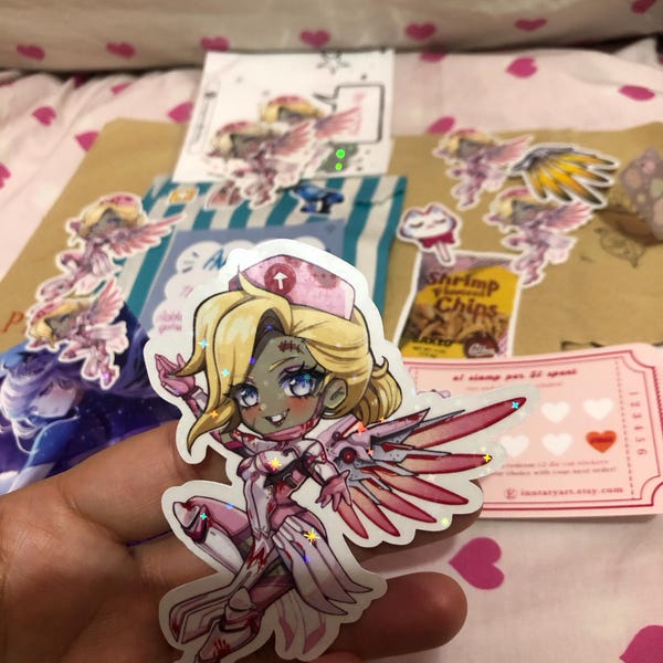 Mercy Zombie Doctor Overwatch 2 Sticker | 4" Chibi Mercy | FANMADE Ow2 ...