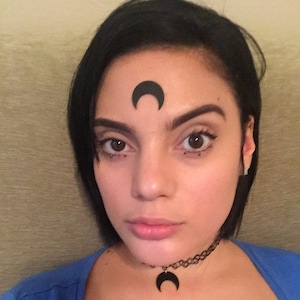 Black Forehead Crescent Moon for Cosplay - Etsy