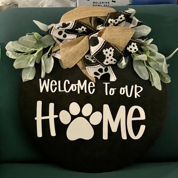 Welcome to Our Home Paw Print - Etsy