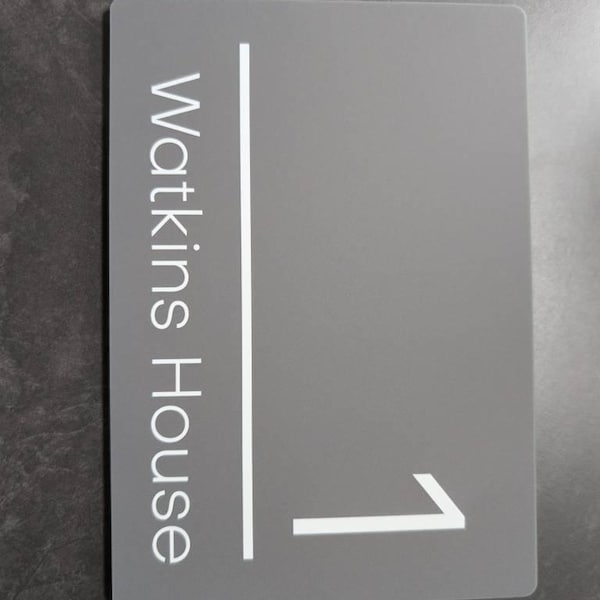 Modern Acrylic House Number Sign: Bespoke Door Number Plaque - Etsy UK