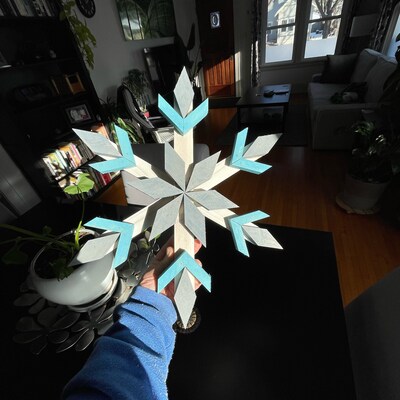 3 Large Snowflakes 16 From One Picket, One Picket Snowflakes, Christmas ...