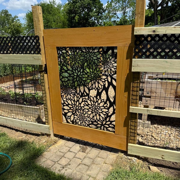 Metal Privacy Screen for Garden, Outdoor Decorative Aluminum Panel ...