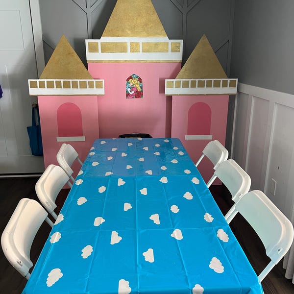 Princess Peach Stained Glass Window Bundle PNG Color/black & White ...