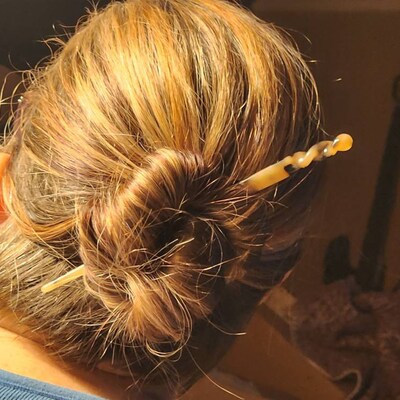 Wavy Hair Sticks, 7 Flat Hair Sticks, Vintage Style Chinese Hair Sticks ...