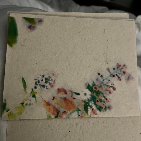 Seed Paper Cards || Blank or Personalized Insert || Hand Drawn || Eco ...