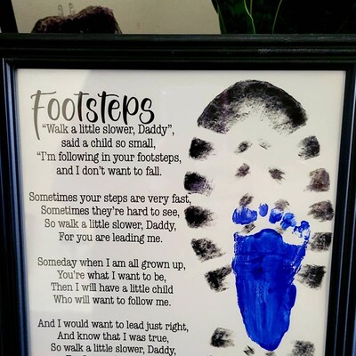 Fathers Day Footprint Craft, Following in Your Footsteps, DIY Craft ...