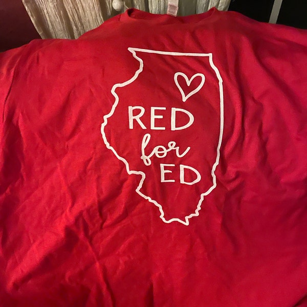 CUSTOMIZE Your State, Red for Ed T-shirt, I Wear Red for Ed Shirt ...