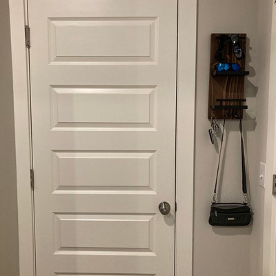 Tall Entryway Wall Organizer Hook Rack Wood Shelf Decor - Etsy