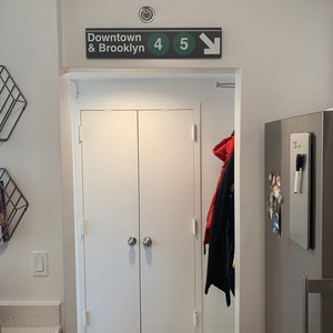 Downtown & Brooklyn 4-5 Trains New York City Subway Sign Wood Sign - Etsy