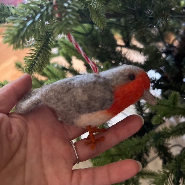 Tufted Bird Christmas Ornament - Fair Trade Robin Handmade in Nepal - Etsy