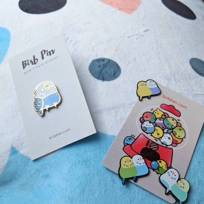 Pudgy Budgie Enamel Pin - Etsy