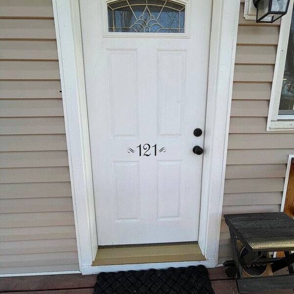 Front Door Number Decal Vinyl Number Door Decal Custom House Number ...