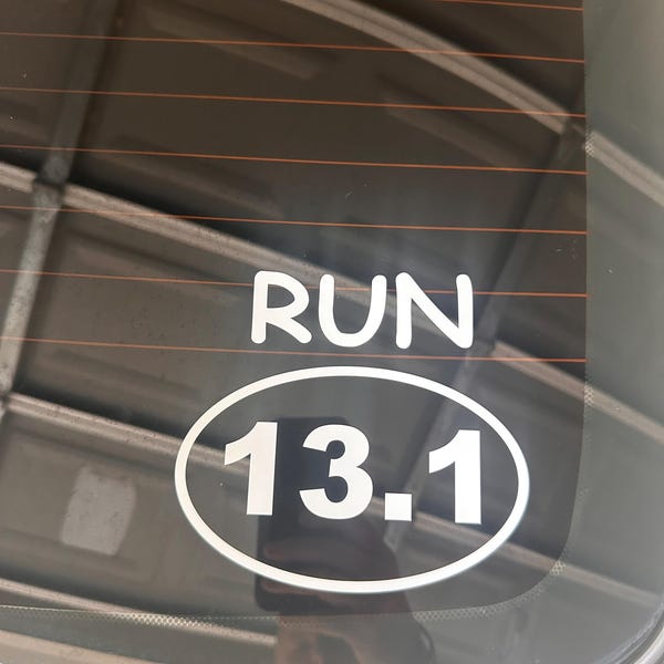 13.1 Half Marathon Decal, 13.1 Decal, 13.1 Sticker, Runners Decal ...