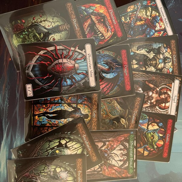 Stained Glass Art Token MTG Token Bundle Magic Token Bundle MTG Stained ...