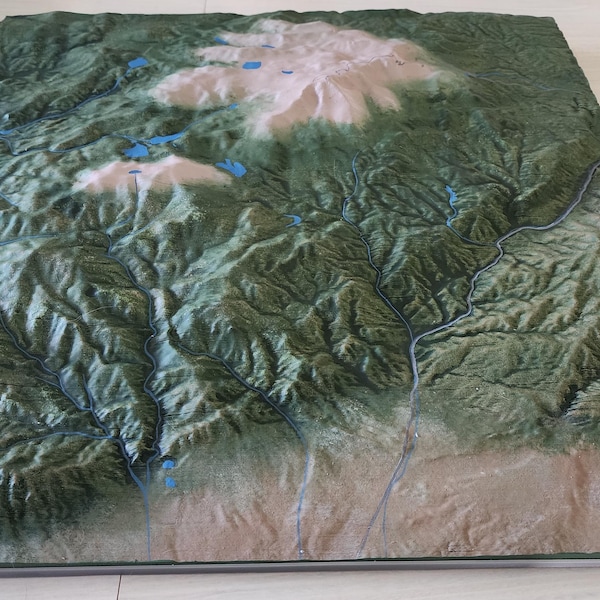 Matterhorn Model - Painted 3D Printed Topo Map, Mountain Art Decor - Etsy