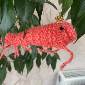 Cornish Knitted Prawn With a Heart | Etsy