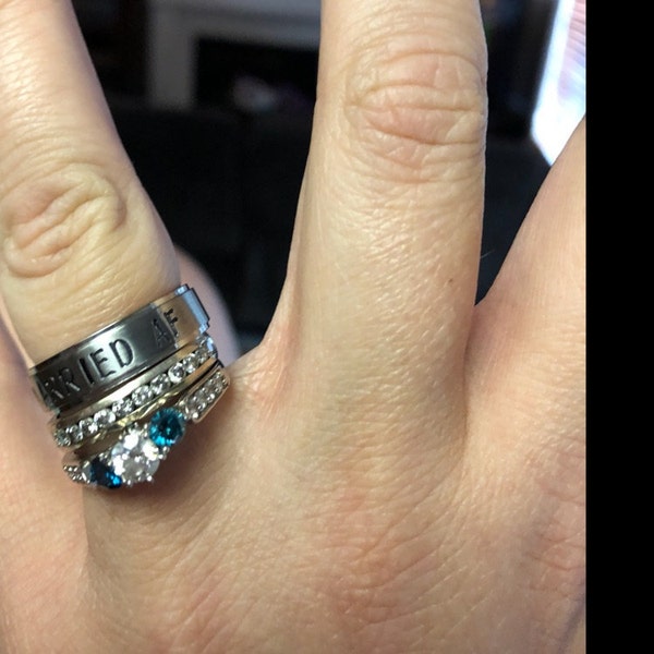 Personalized Ring, Customized Silver Ring, Hand Stamped Stainless Steel ...