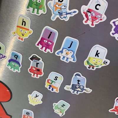 Alphablocks Face Stickers, Waterproof, Scratch and UV Resistant, Peel ...