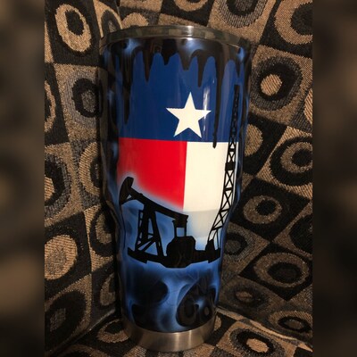 Texas Flag Oilfield Yeti, Texas Flag Oilfield Rtic, Texas Oilfield ...