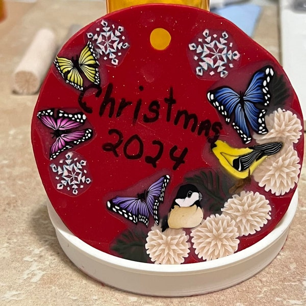 Purple Butterfly Cane, Polymer Clay Flutterby Cane, Raw or Unbaked Clay ...