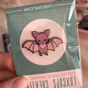 Pink Bat Enamel Pin Hard Enamel Pin Bat Pin Vampire Bat Pin Badge ...
