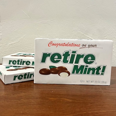 Retirement retire Mint Printable Cover for Junior Mints Box, Sign - Etsy
