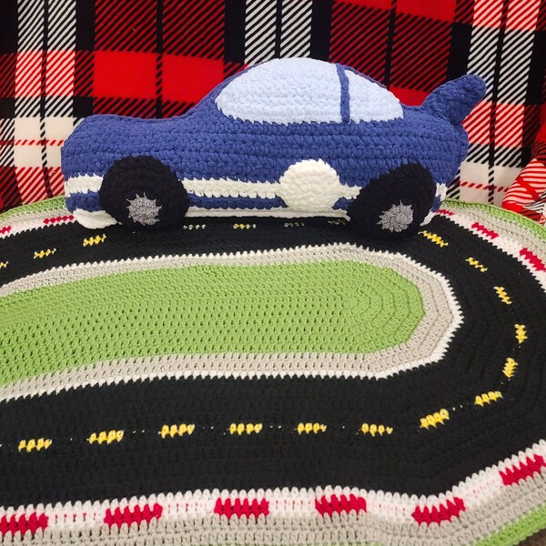 Race Car Crochet Pattern, Race Car Amigurumi Pattern, Race Car Kawaii ...