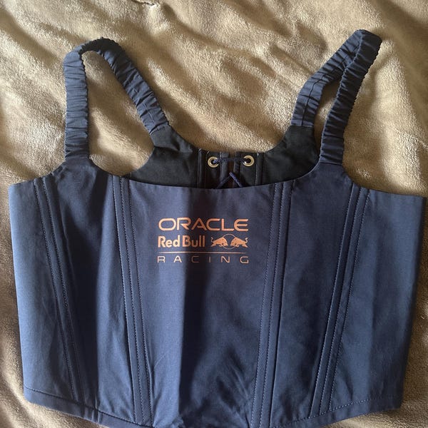 CORSET SPORT FERRARI / Upcycling Corset From Polo/ Ferrari Shirt - Etsy