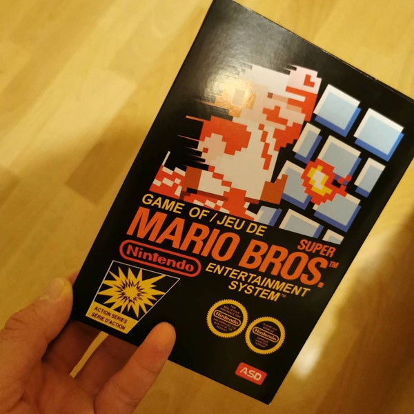 Super Mario Bros NES Box Manual Poly Block Dust Cover - NO GAME ...