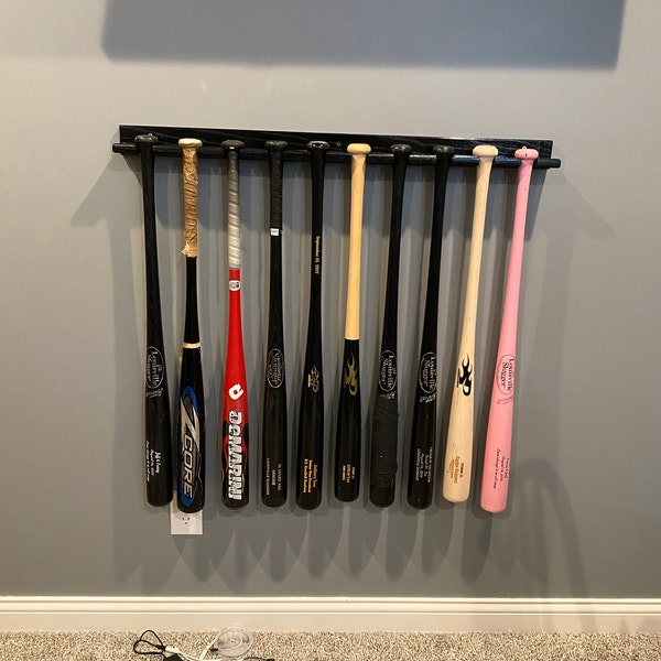 Vertical Baseball Bat Display Rack for Regular Bats (priced by the Inch ...