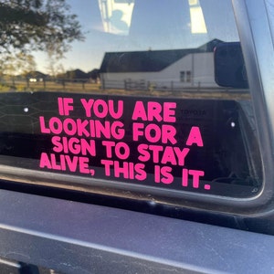 If You Are Looking for a Sign to Stay Alive This is It Decal / - Etsy