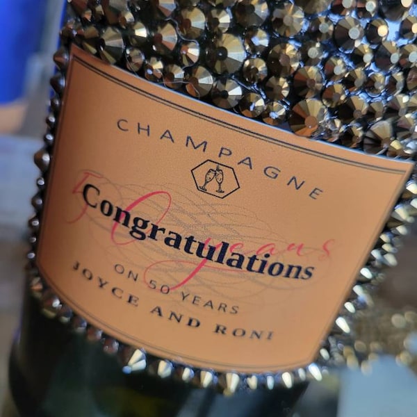 Custom Champagne Label, Champagne Bottle Labels, Mini Champagne Bottle ...