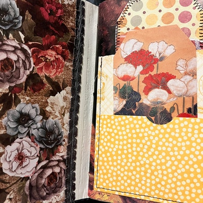 Vintage Botanical Chunky Soft Fabric Cover Junk Journal - Etsy